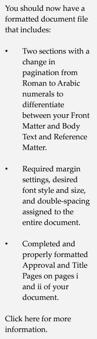 Formatting Your Manuscript